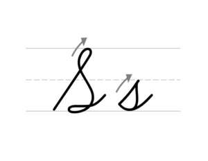 S In Cursive